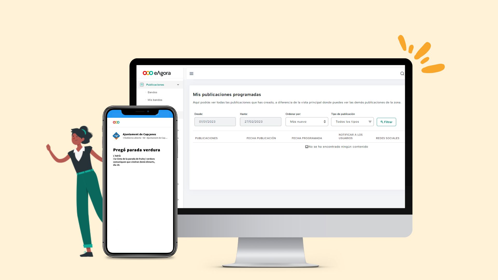 How to program communications and make them recurrent in eAgora? - eAgora
