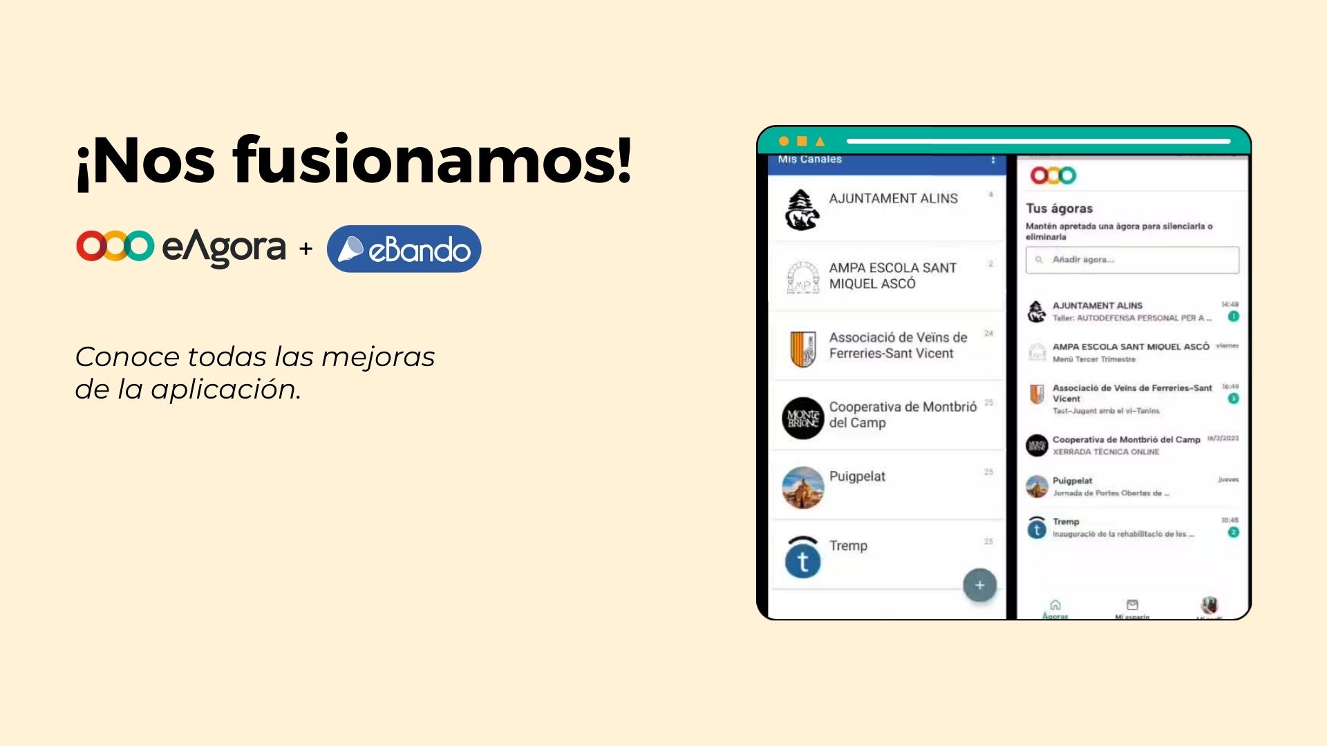 eBando se convierte en eAgora: Conoce todas las mejoras de la aplicación